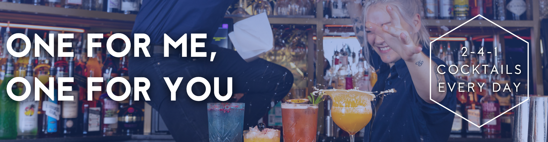 Be at One Happy Hour | Enjoy 2-4-1 Cocktails