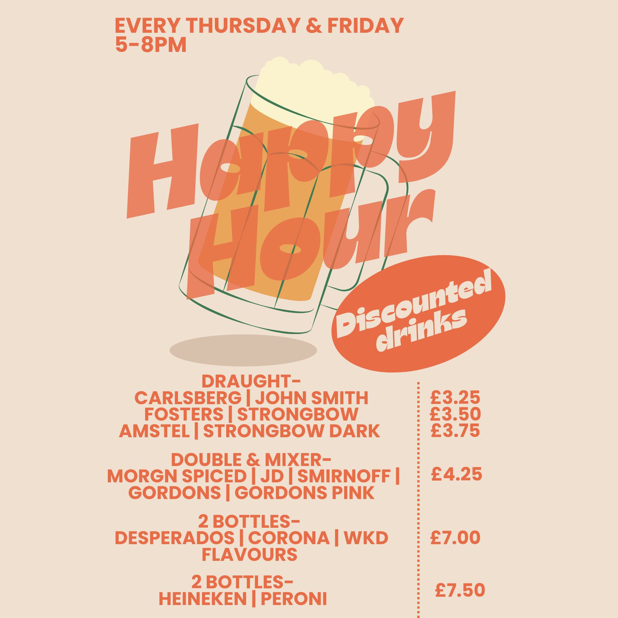 Happy hour, Thursday 20th March - Fox & Hounds Putney - Putney